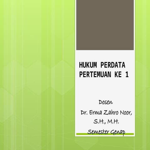 Hk Perdata Pertemuan ke Satu (I) Kelas C.pptx