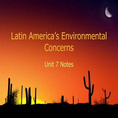 Latin America Environmental Issues | PPT