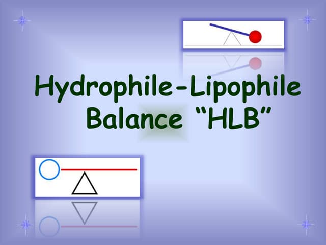 Determining HLB Value | PPTX | Chemistry | Science