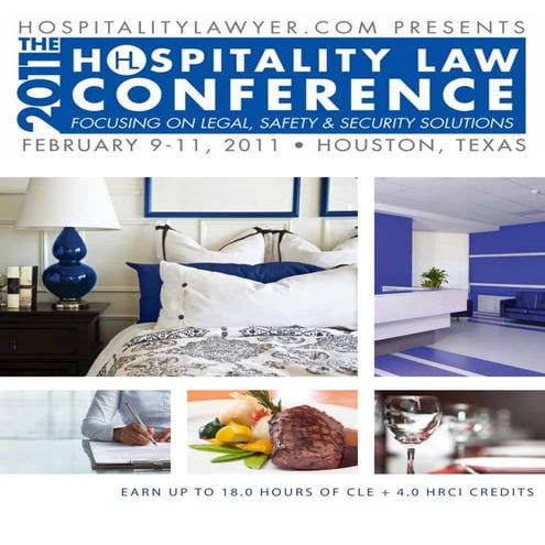 2011 Hospitality Law Conference Brochure | PDF | Business Expos ...