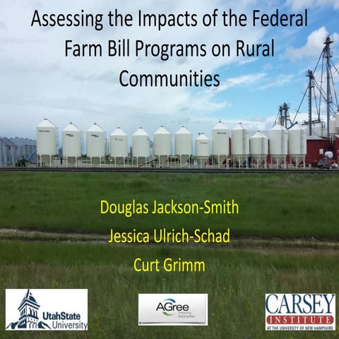 Assessing the Impacts of the Federal Farm Bill Programs on Rural ...