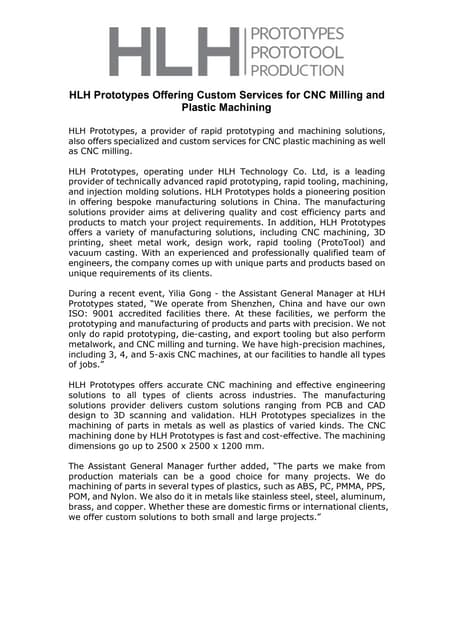 Hlh prototypes: the plastic injection molding process. | PPT