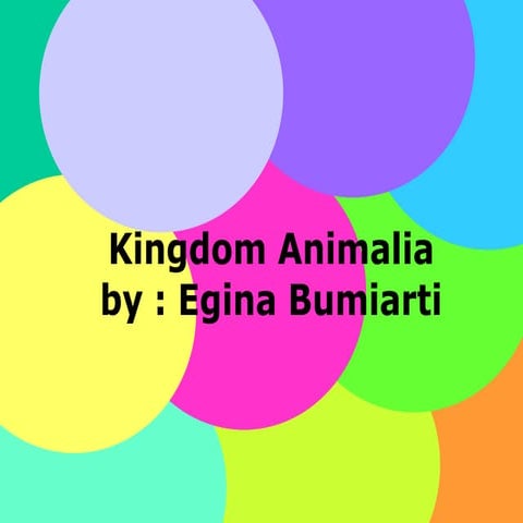 Kingdom animalia | DOCX