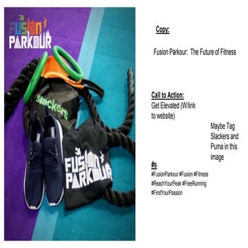 Client Ad Samples for Fusion Parkour | PPTX