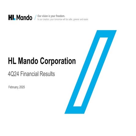 HL Mando 4Q24 result downloadable investor | PDF
