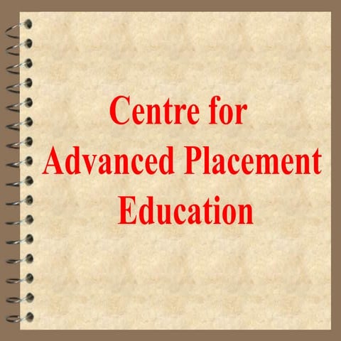 HLN 2001 - Centre for Advanced Placement Education and the Tele-Teaching of AP Social Studies ...