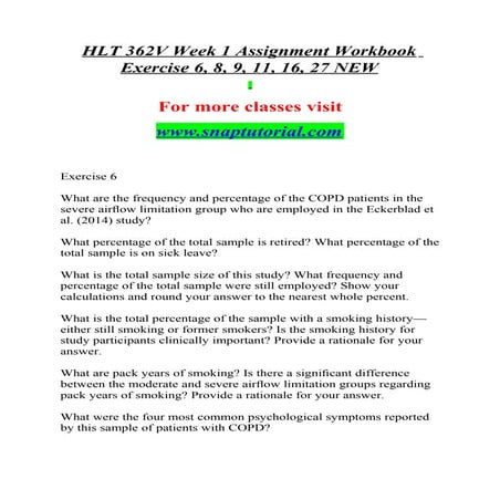 Hlt 362 v Enhance teaching-snaptutorial.com