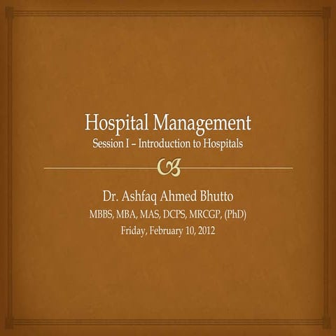 Hm 2012 session-i introduction | PPT