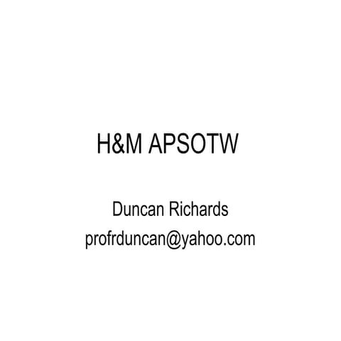 [Fake] H&M Fashion RFP | PPT