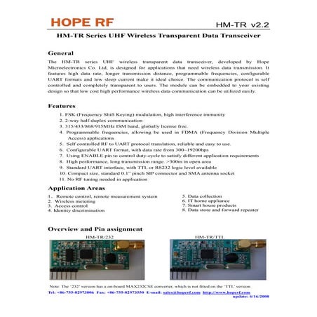 RF datasheet | PDF | Computer Peripherals | Computing