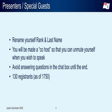 Pre-Deployment Briefing - HMCS Winnipeg - July 2020 | PPTX