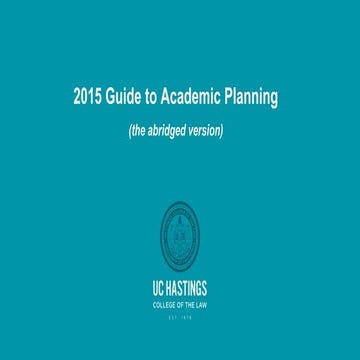Academic planning workshop | PPT
