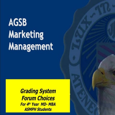 ASMPH Grading System for the Marketing Management Course (Downloadable ...