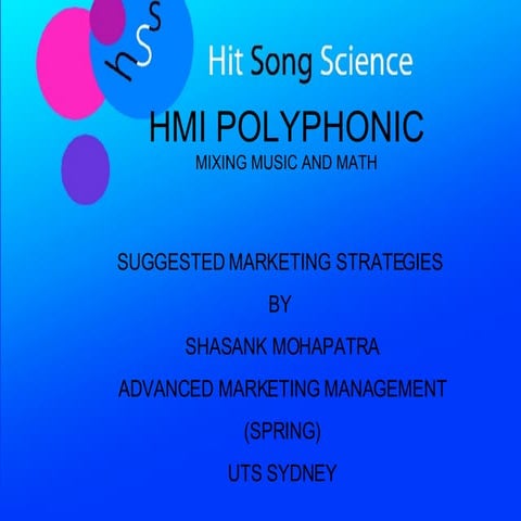 HMI Polyphonic HIT SONG SCIENCE Recommendations | PPT
