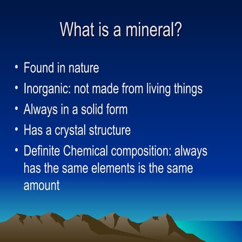 Identifying Minerals | PPT
