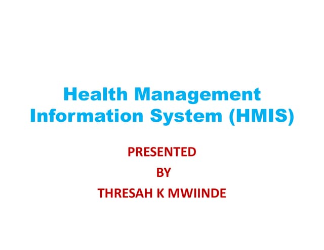 Health management information system | PPTX
