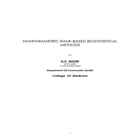 Hmisiri nonparametrics book | PDF