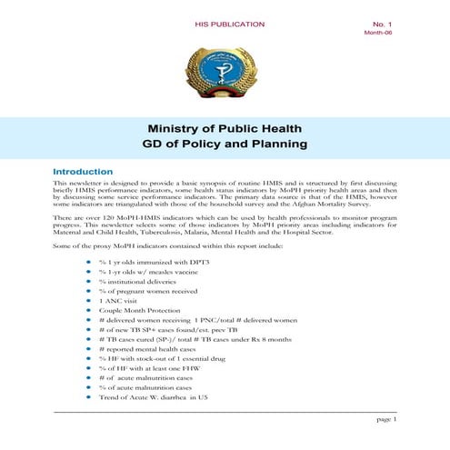 Hmis publication, june 2012 | PDF