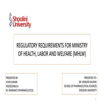 Ministry of health labour and welfare (mhlw) | PDF
