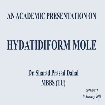 HYDATIDIFORM MOLE: APPROACH AND MANAGEMENT | PDF