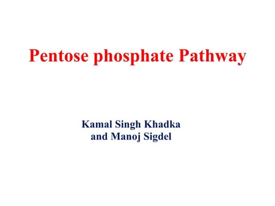 Hexose Monophosphate Shunt | PPSX