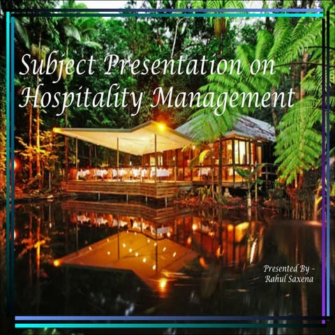Hospitality Management | PPT
