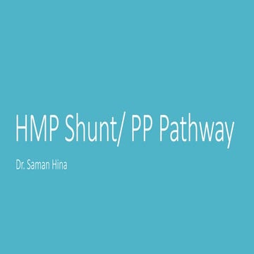Pentose Phosphate Pathway, hmp Shunt | PPT