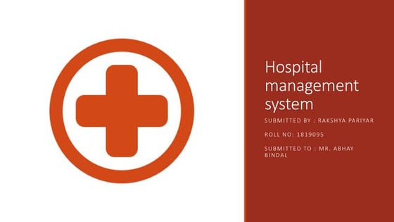 Flow chart of hospital management system | PDF