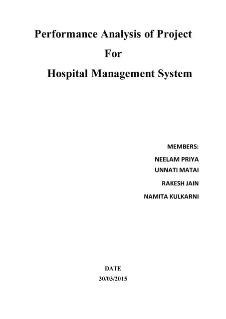 Project Proposal(Hospital Management System) | PDF | Operating Systems | Computer Software and ...