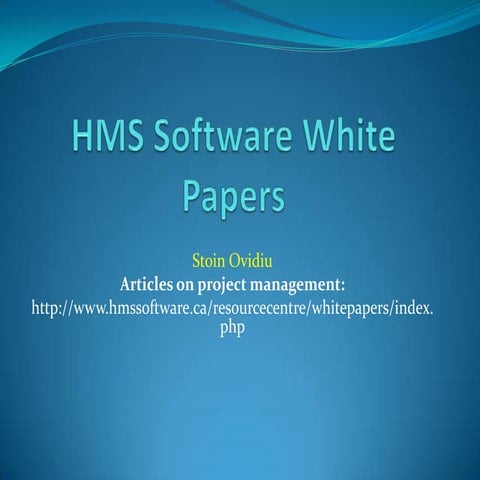 Hms software white papers | PPT