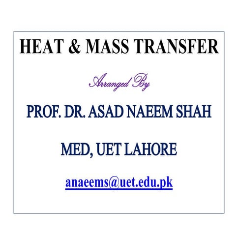 HMT Week 13.pdf in hmt hmt hmt hmt heat nd mass transfer | PDF