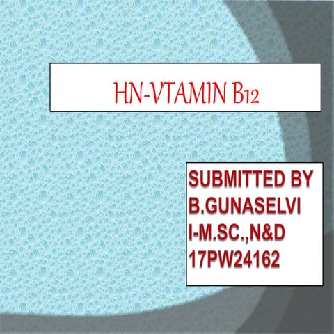 Hn vit b12 | PPT