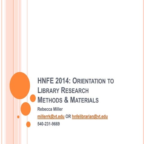 HNFE 2014 Library Lecture | PPTX | Databases | Computer Software and Applications