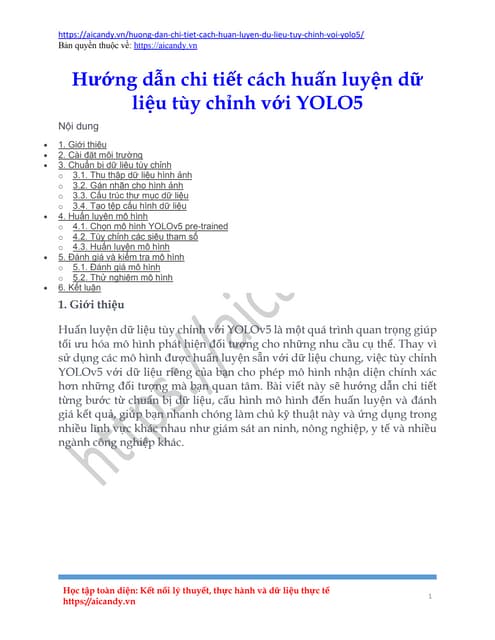 Tìm hiểu mô hình YOLOv5 - Hiệu quả trong nhận diện đối tượng.pdf