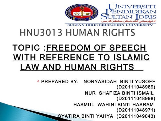 Freedom of speech | PDF