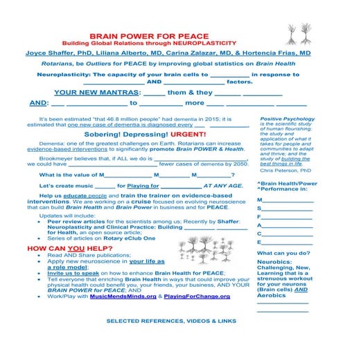 Handout: Brain Power for Peace: Building Global Relations through ...