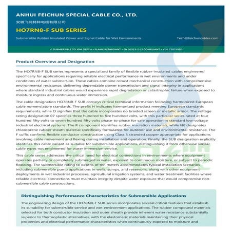 HO7RN8-F SUB Submersible Power and Signal Cable - Technical ...