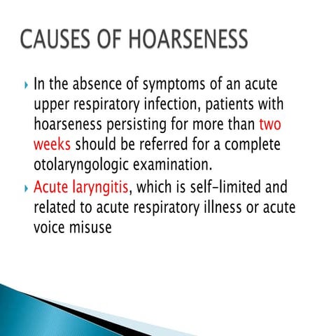 Hoarseness | PPTX