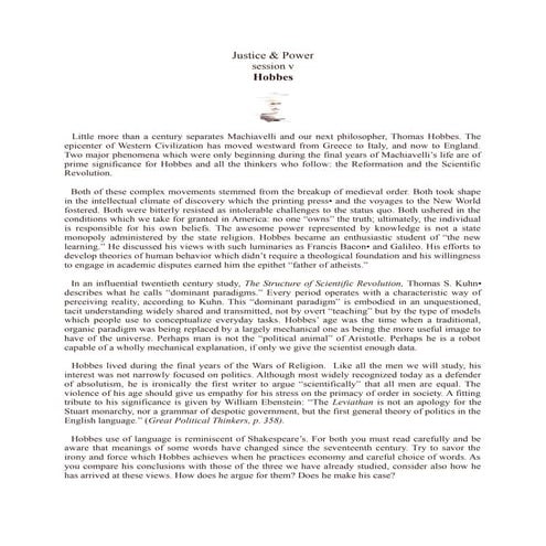 Thomas hobbes ppt | PPTX