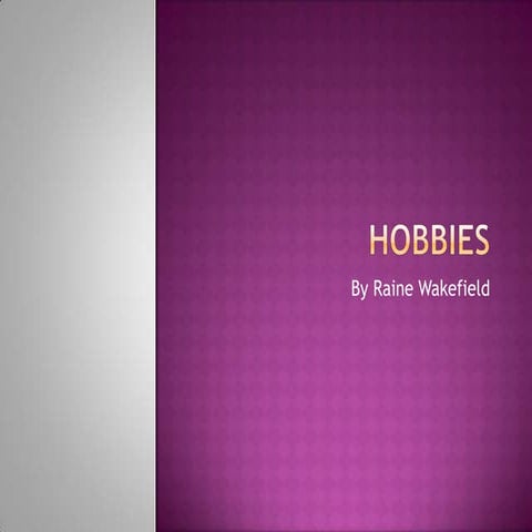 Hobbies | PPTX