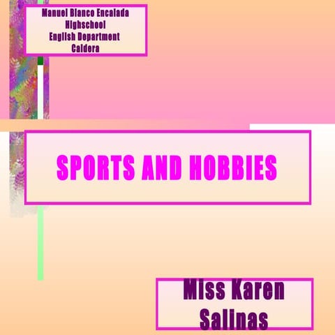 Hobbies and sports | PPT