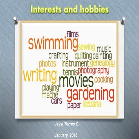Hobbies and interests | PPT