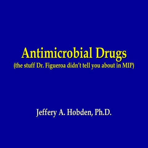 Antimicrobial Stewardship Antibiotic MOA | PPT