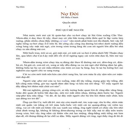 Ho bieu chanh no doi - quyen nhut | PDF