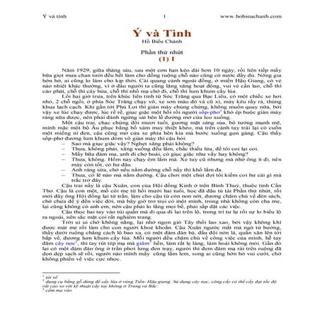 Ho bieu chanh y va tinh | PDF
