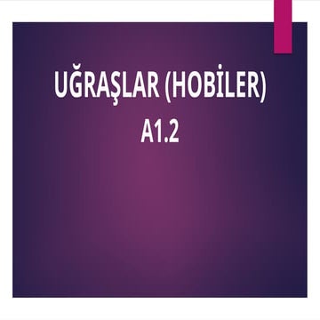 Hobiler hobbies en turco con imágenes y frases | PPTX