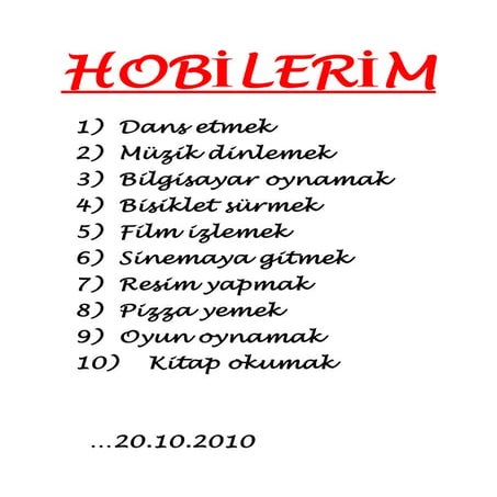 Hobilerim | DOCX