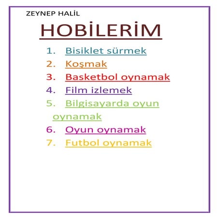 Hobilerim | DOCX