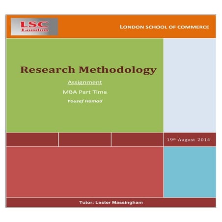 MBA assignment for Research Methodology | PDF