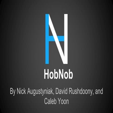 HobNob final presentation | PDF